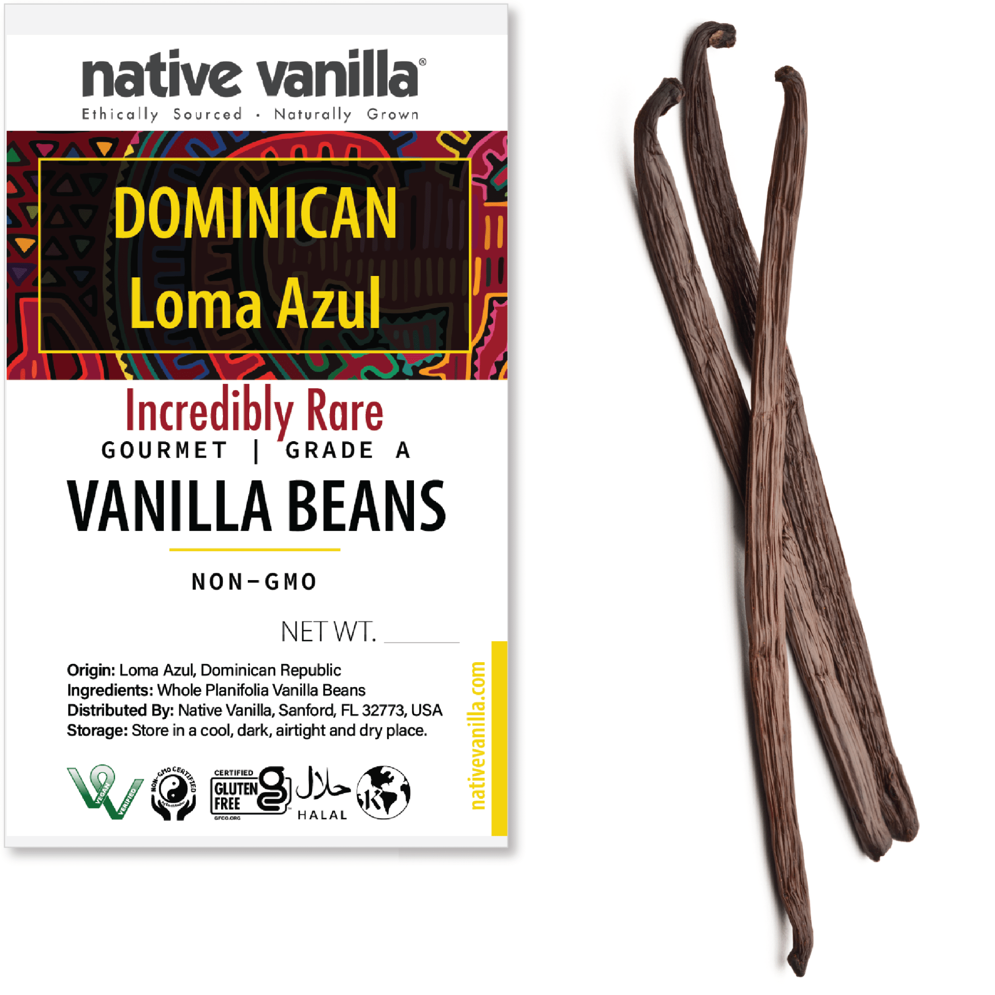 Dominican Republic, Loma Azul - Gourmet Vanilla Beans - Grade A | Native Vanilla