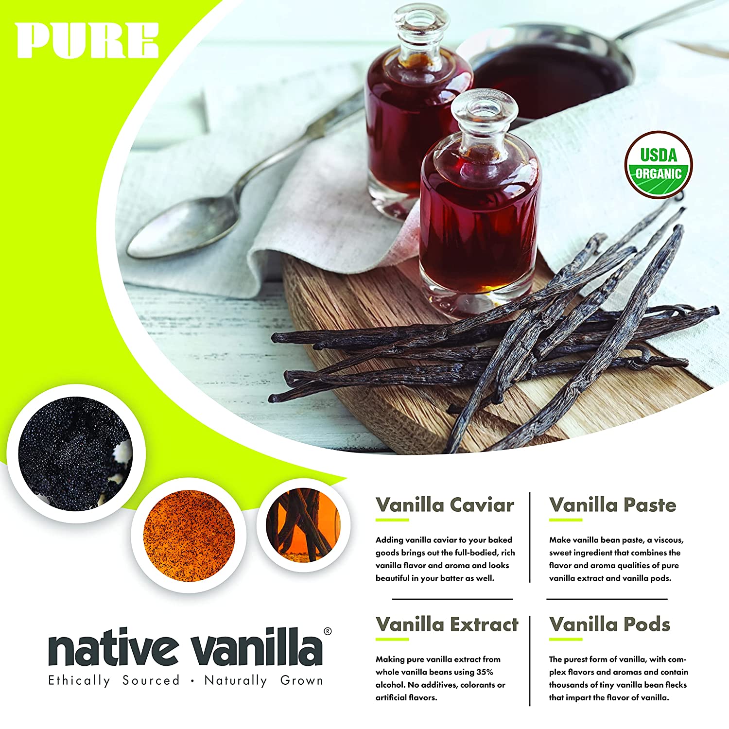 Organic Madagascar, Sava - Gourmet Vanilla Beans - Grade A | Native Vanilla