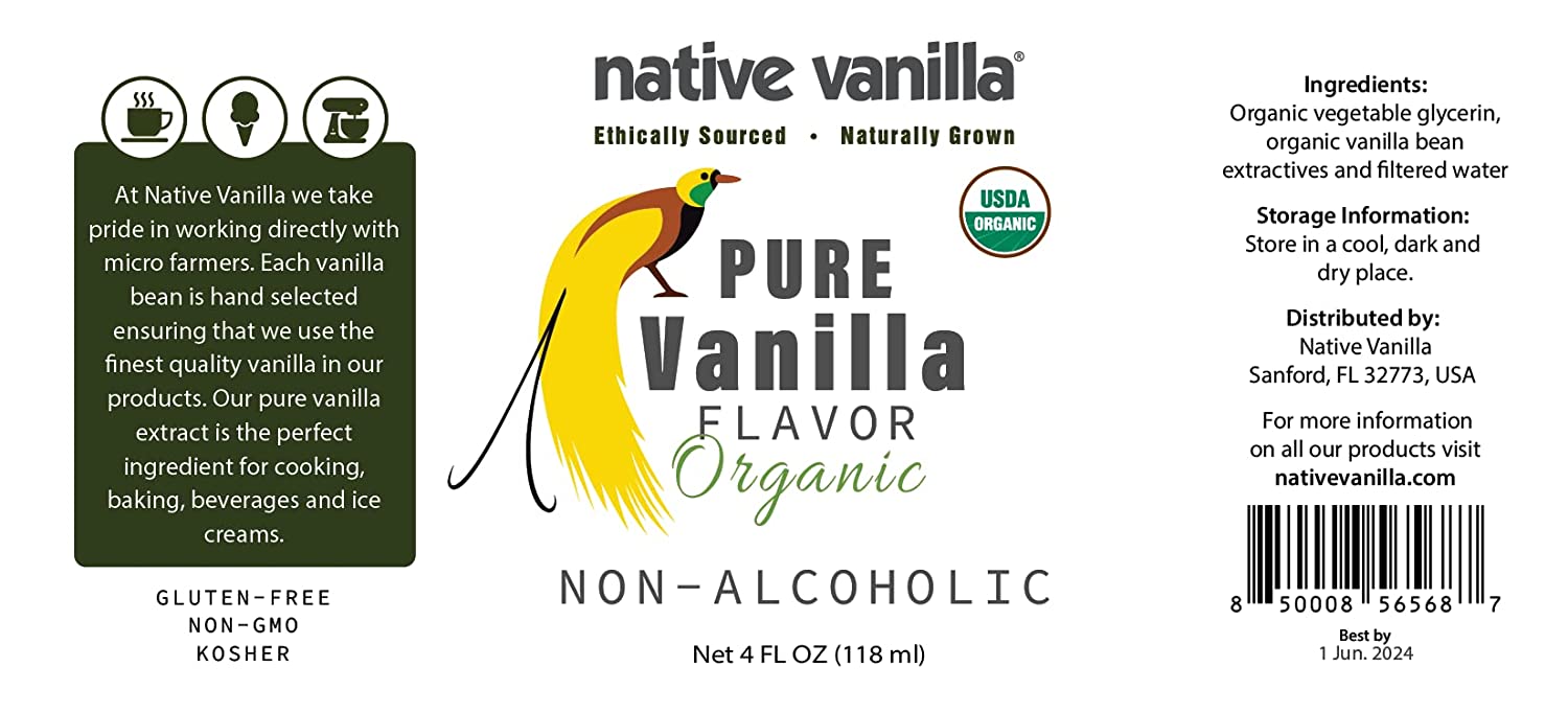 Organic Non-Alcoholic Vanilla Flavor | Native Vanilla