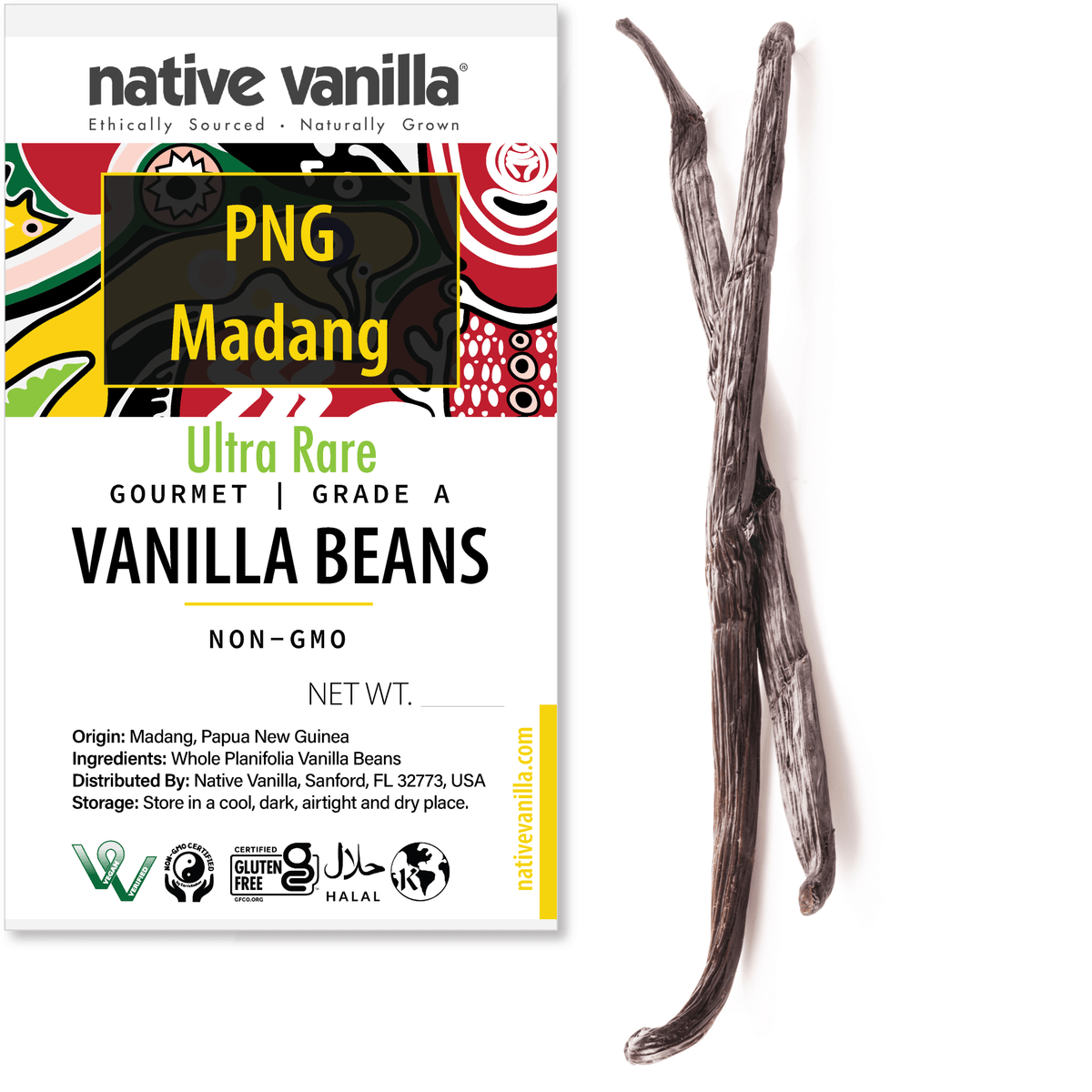 Papua New Guinea, Madang - Gourmet Vanilla Beans - Grade A– Native Vanilla