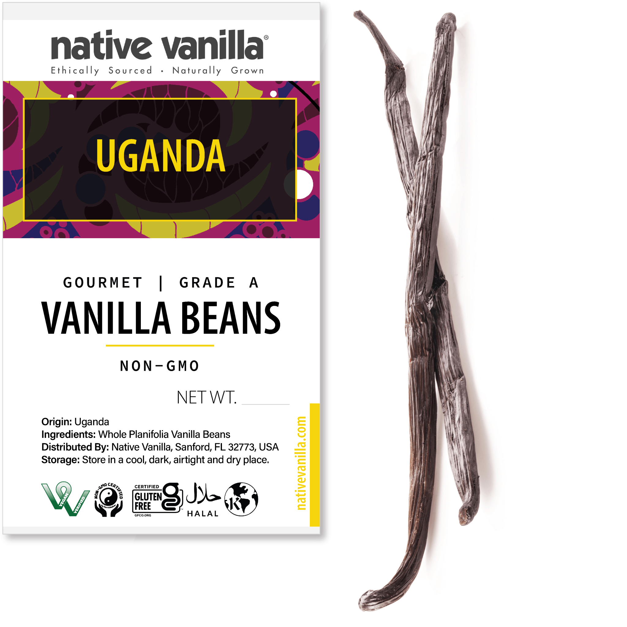 Ugandan - Gourmet Vanilla Beans - Grade A | Native Vanilla